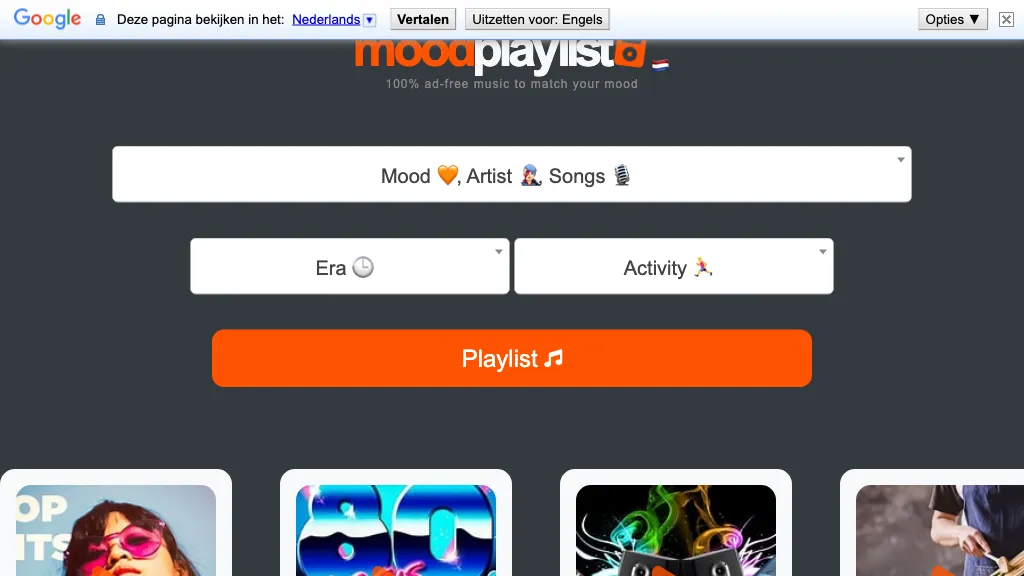 Moodplaylist.com Full Review & Comparisons | Nextool.ai