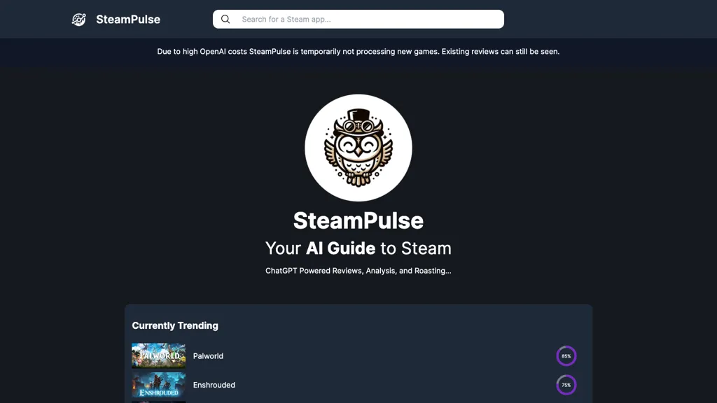 SteamPulse Full Review & Comparisons | Nextool.ai