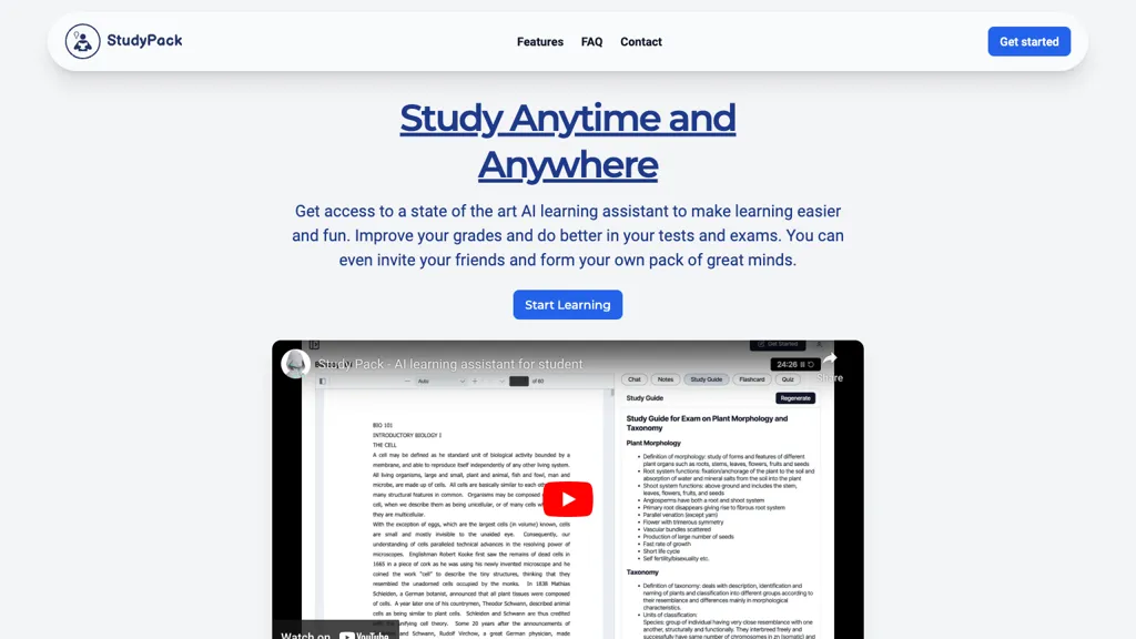 Study Pack Full Review & Comparisons | Nextool.ai