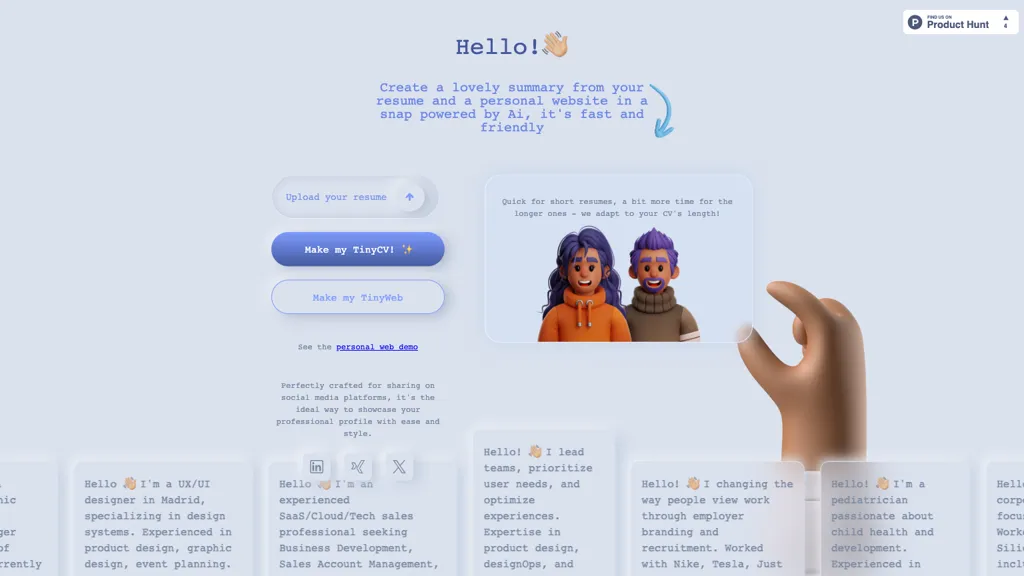 TinyCV Full Review & Comparisons | Nextool.ai