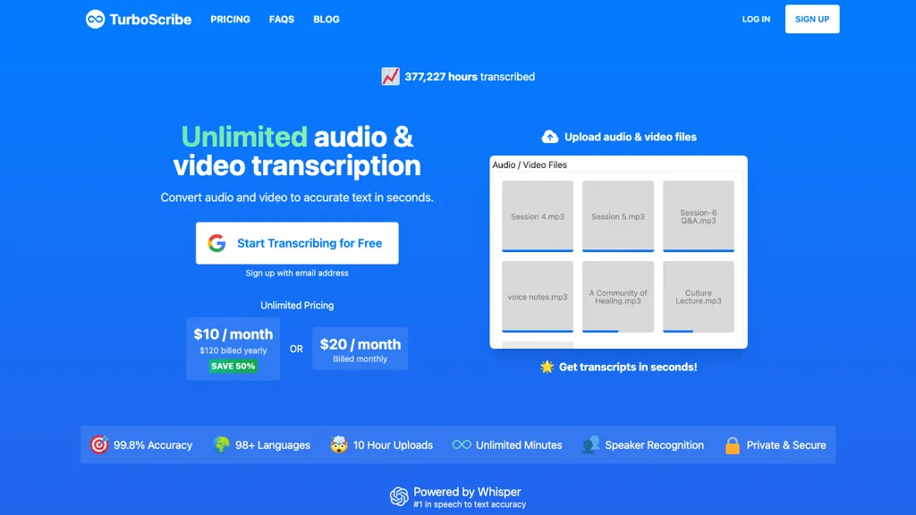 TurboScribe Full Review & Comparisons | Nextool.ai