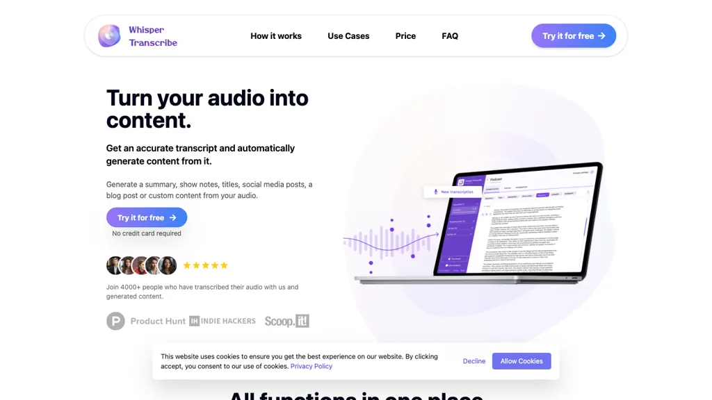 WhisperTranscribe Full Review & Comparisons | Nextool.ai
