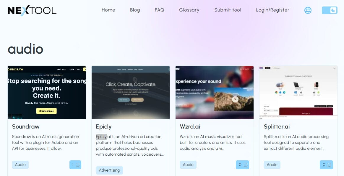 Best Audio AI Generator Online: Top Tools for Effortless Sound - Nextool AI - Top AI Tools Listing